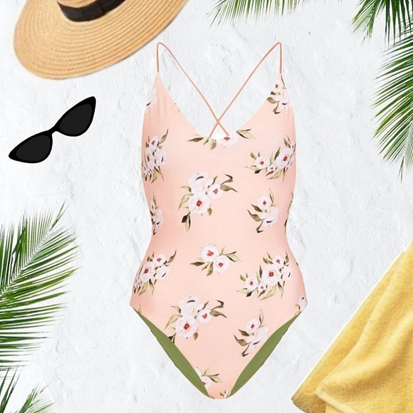 Topshop | Swim | Topshop Retro Floral One Piece Pink Posie Reversible ...